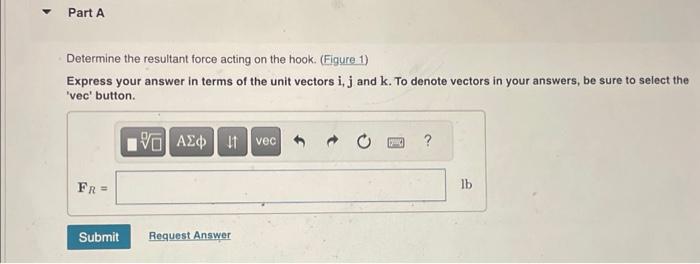 Solved Determine The Resultant Force Acting On The Hook