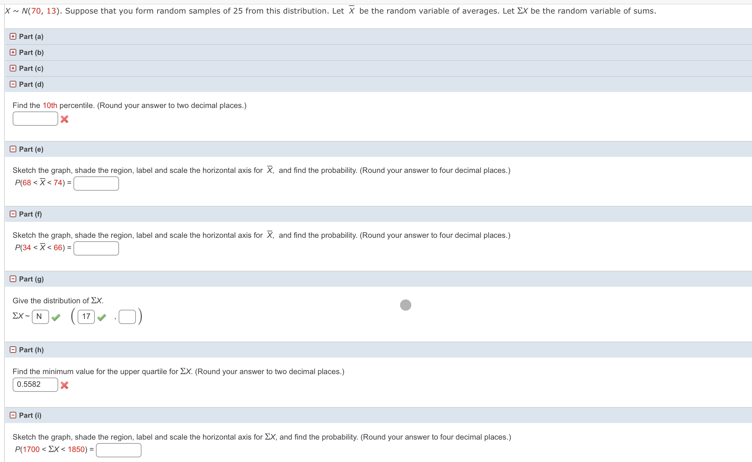 Solved Part (a)Part (b)Part (c)Part (d)Find the 10th | Chegg.com