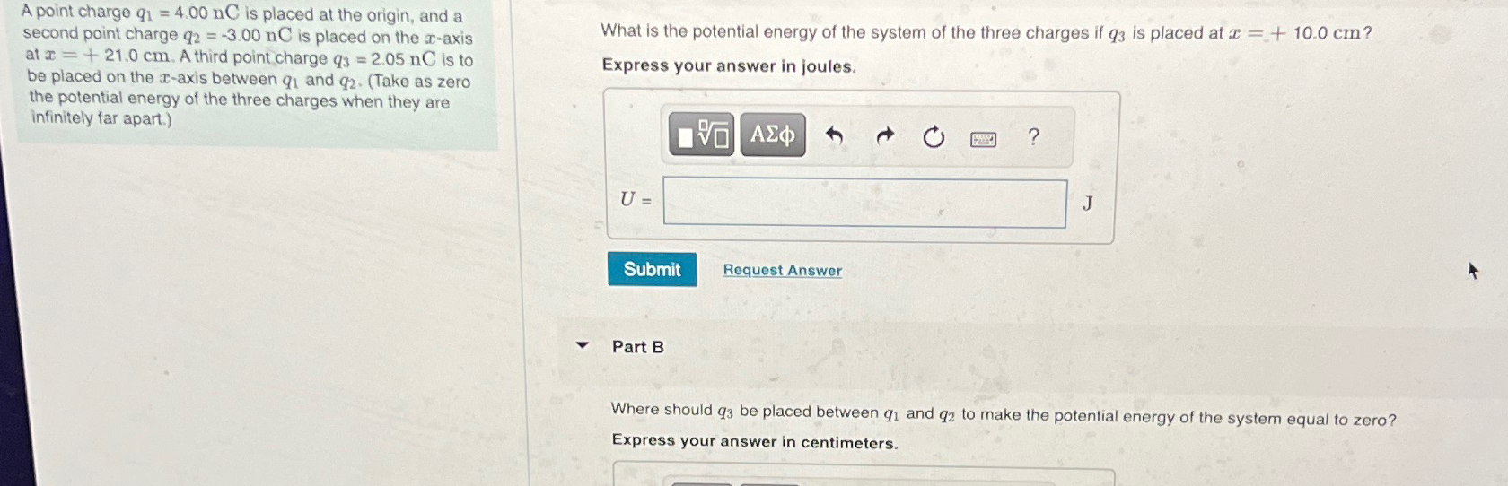 Solved A point charge q1=4.00nC ﻿is placed at the origin, | Chegg.com