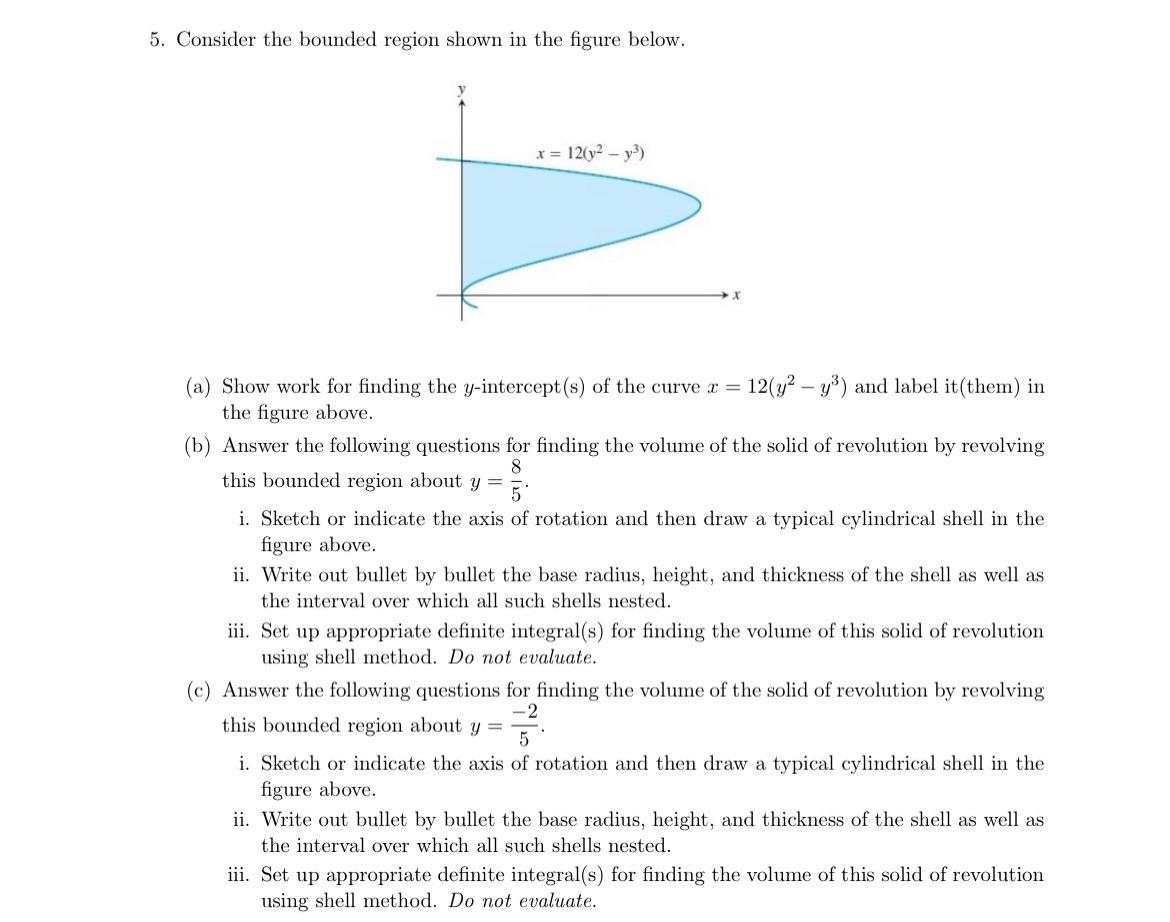 Solved Consider the bounded region shown in the figure | Chegg.com