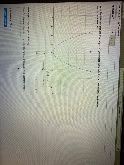 Solved Score: 22.32/57 8/19 answered mypermath.com Question | Chegg.com
