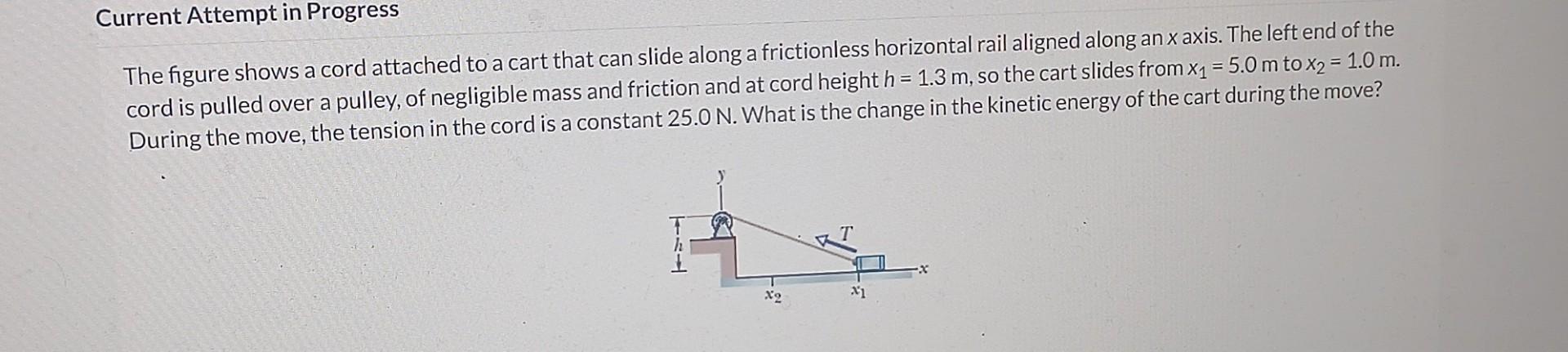 Solved The figure shows a cord attached to a cart that can | Chegg.com