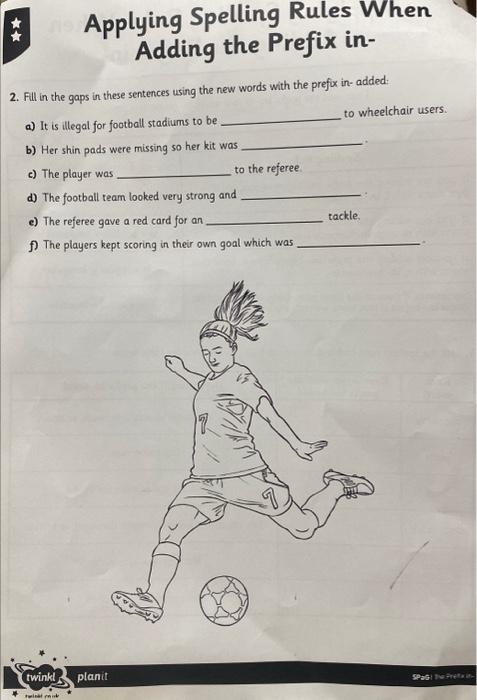 Applying Spelling Rules When Adding the Prefix in- I | Chegg.com