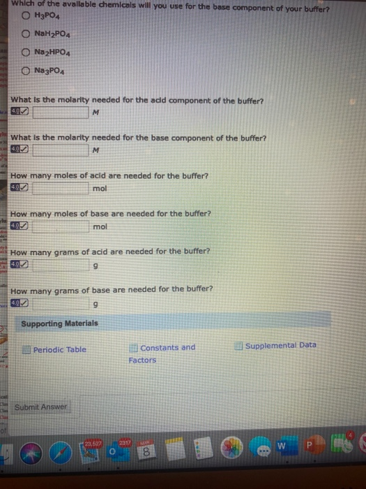 Solved You are instructed to create 700 mL of a 0.35 M | Chegg.com