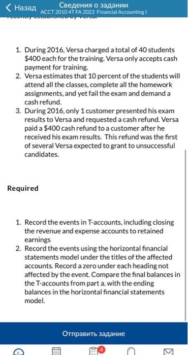 Solved Versa Training Services provides instruction on how | Chegg.com