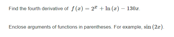 Solved Find the fourth derivative of | Chegg.com