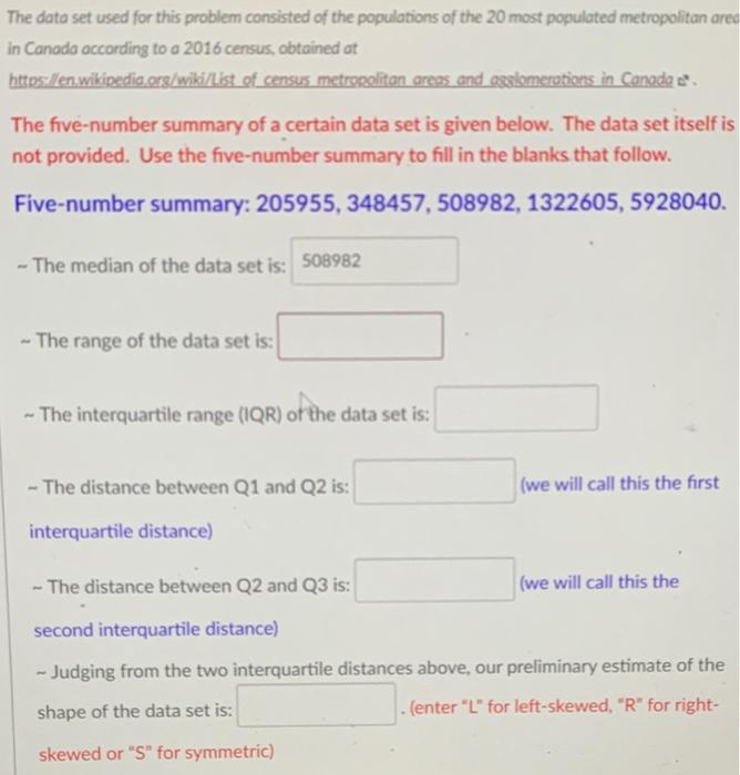 Solved The data set used for this problem consisted of the | Chegg.com
