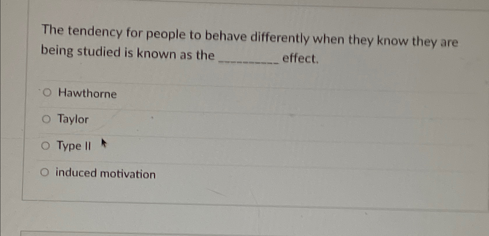 Solved The tendency for people to behave differently when | Chegg.com