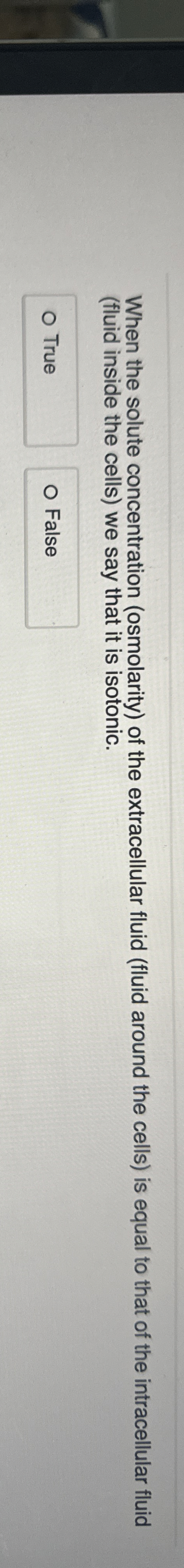 Solved When the solute concentration (osmolarity) ﻿of the | Chegg.com
