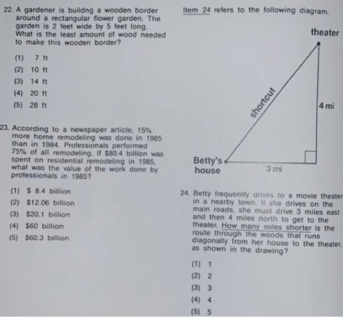 Solved Item 24 refers to the following diagram 22. A | Chegg.com