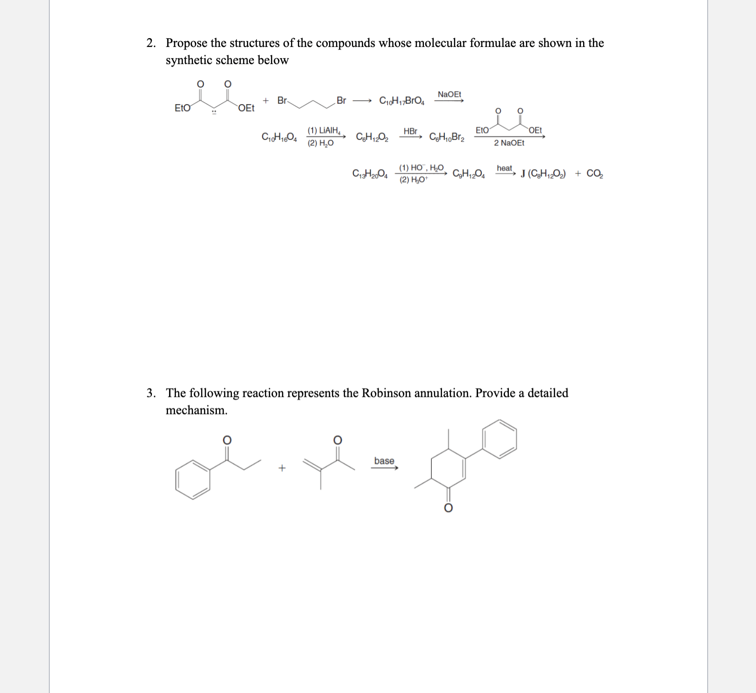 Solved 2. ﻿Propose the structures of the compounds whose | Chegg.com