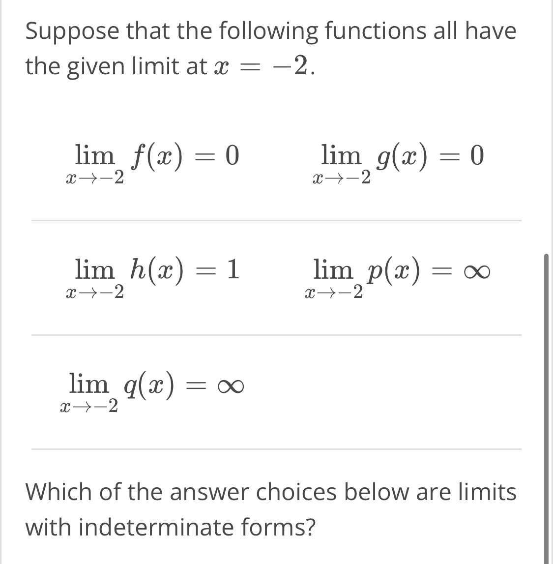 Solved Suppose that the following functions all have the | Chegg.com