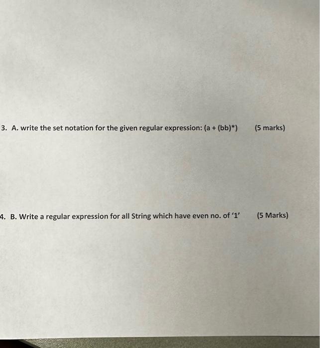 Solved 3. A. write the set notation for the given regular | Chegg.com