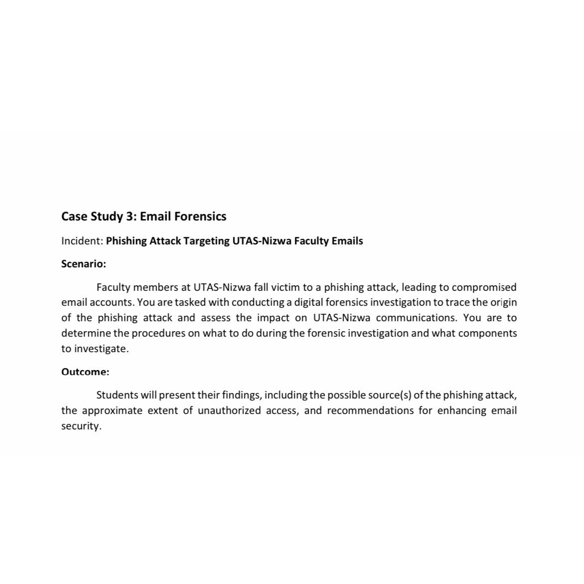 Solved Case Study 3: Email ForensicsIncident: Phishing | Chegg.com