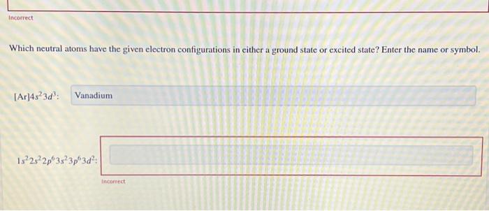 Solved Which electron configurations of neutral atoms | Chegg.com