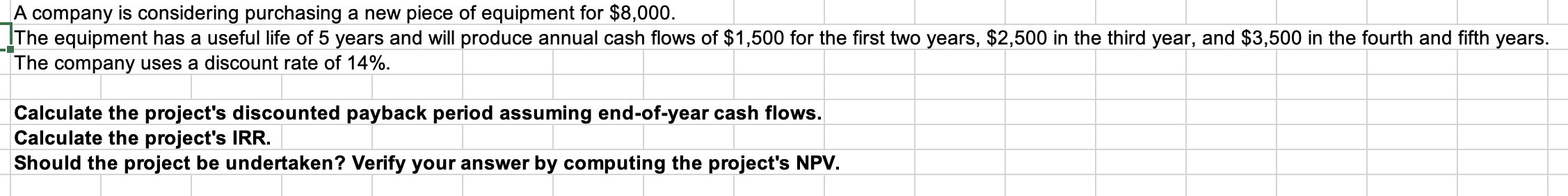 Solved A company is considering purchasing a new piece of | Chegg.com
