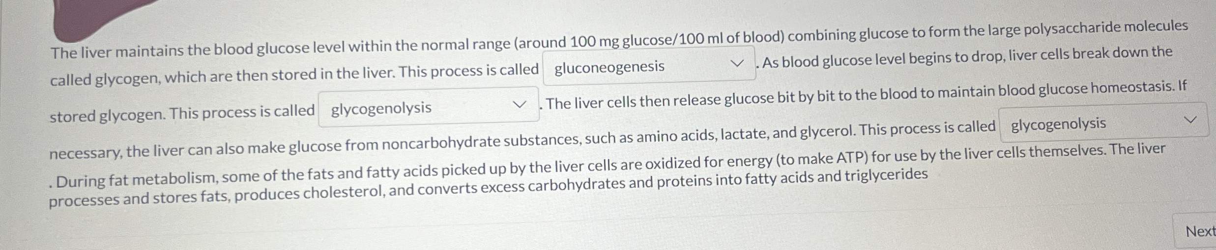 Solved The liver maintains the blood glucose level within | Chegg.com