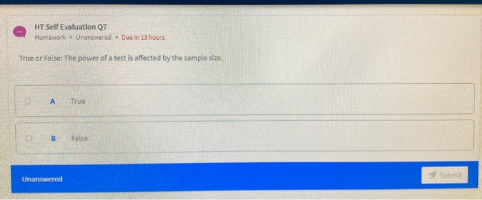 Solved HT Self Evaluation Q1 Homework. Unanswered. Due in 13 | Chegg.com