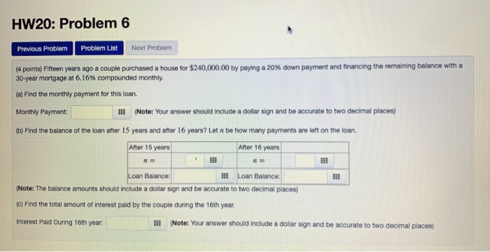 Solved HW20: Problem 6 Previous Problem Problem List Next | Chegg.com