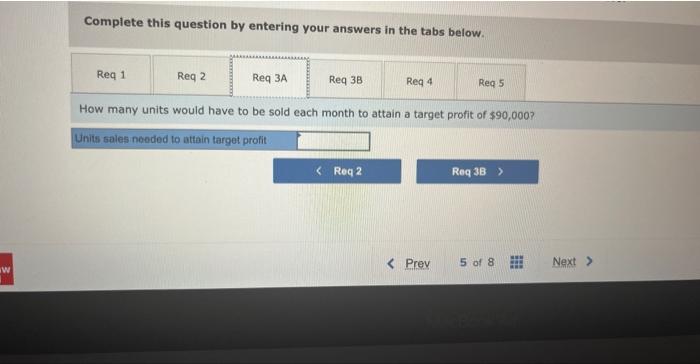 Solved Exercise 5-18 (Static) Break-Even and Target Profit | Chegg.com