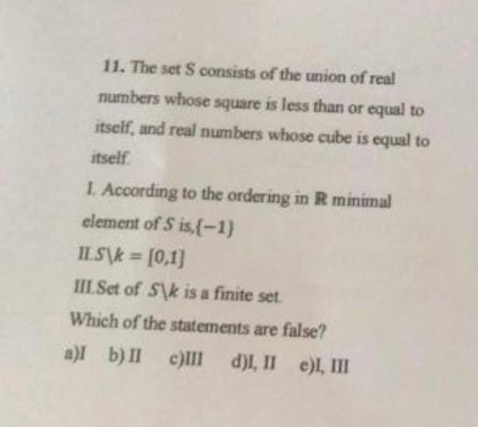 Solved 11. The set S consists of the union of real numbers | Chegg.com