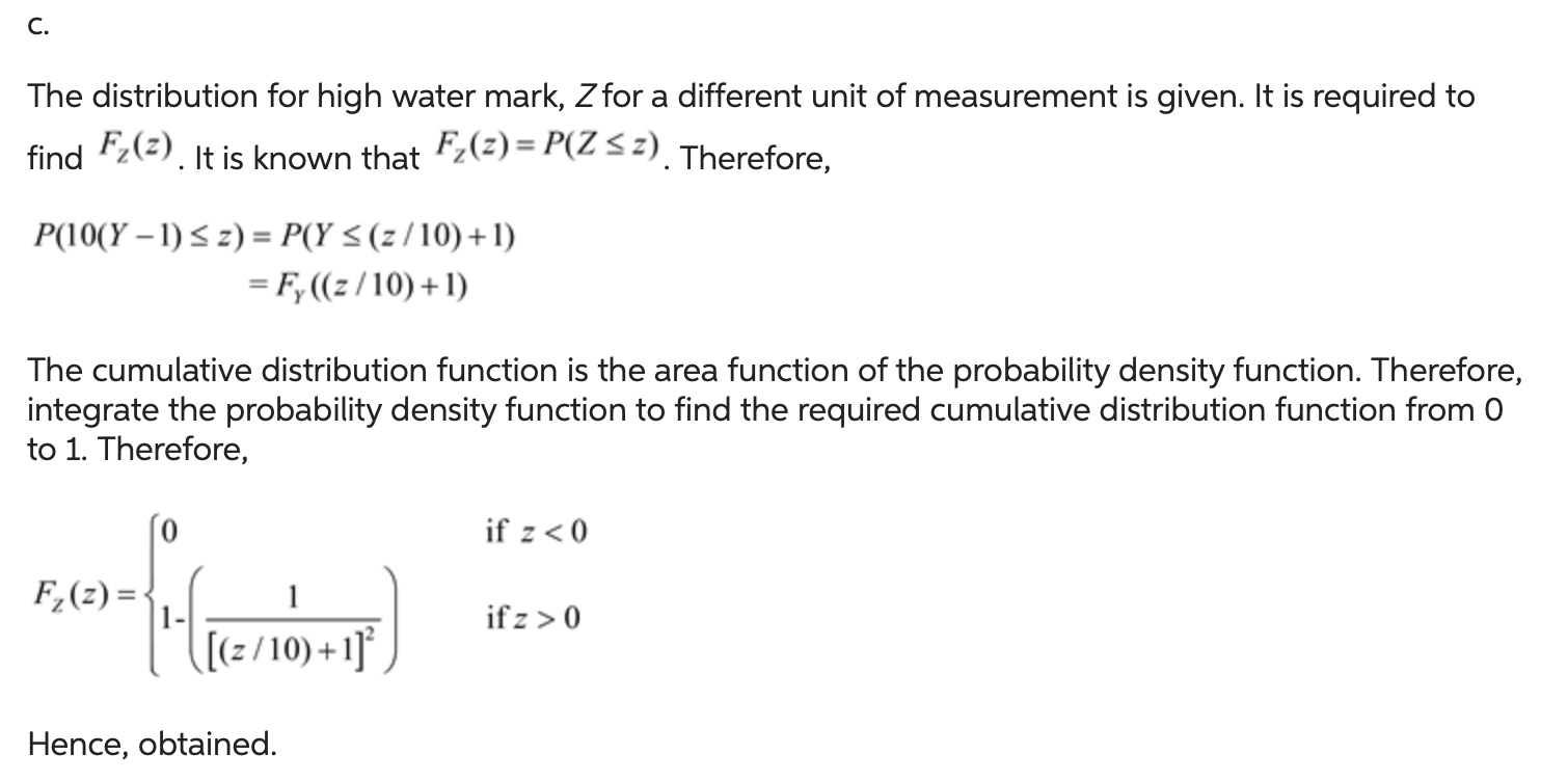 Solved Please explain the integration c.The distribution for | Chegg.com