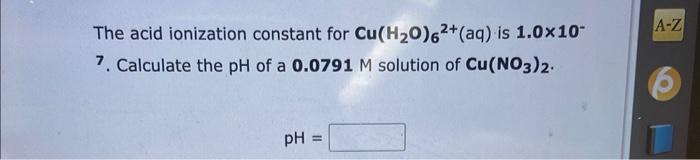 Solved What is the pH of a 5.09×10−2M aqueous solution of | Chegg.com