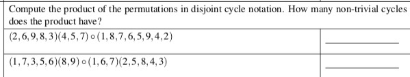 Solved Compute the product of the permutations in disjoint | Chegg.com