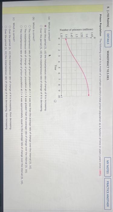 Solved PRACTICE ANOTHER 9. (-/10 Points) DETAILS WANEFMACZ | Chegg.com Solved PRACTICE ANOTHER 9. (-/10 Points) DETAILS WANEFMACZ | Chegg.com