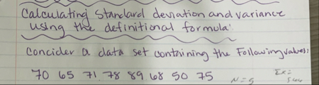 Solved Calculating standard deviation and variance using the | Chegg.com
