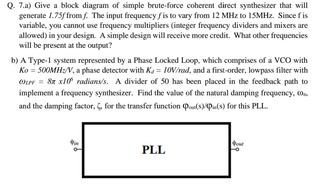 Solved Q. 7.a) Give a block diagram of simple brute-force | Chegg.com