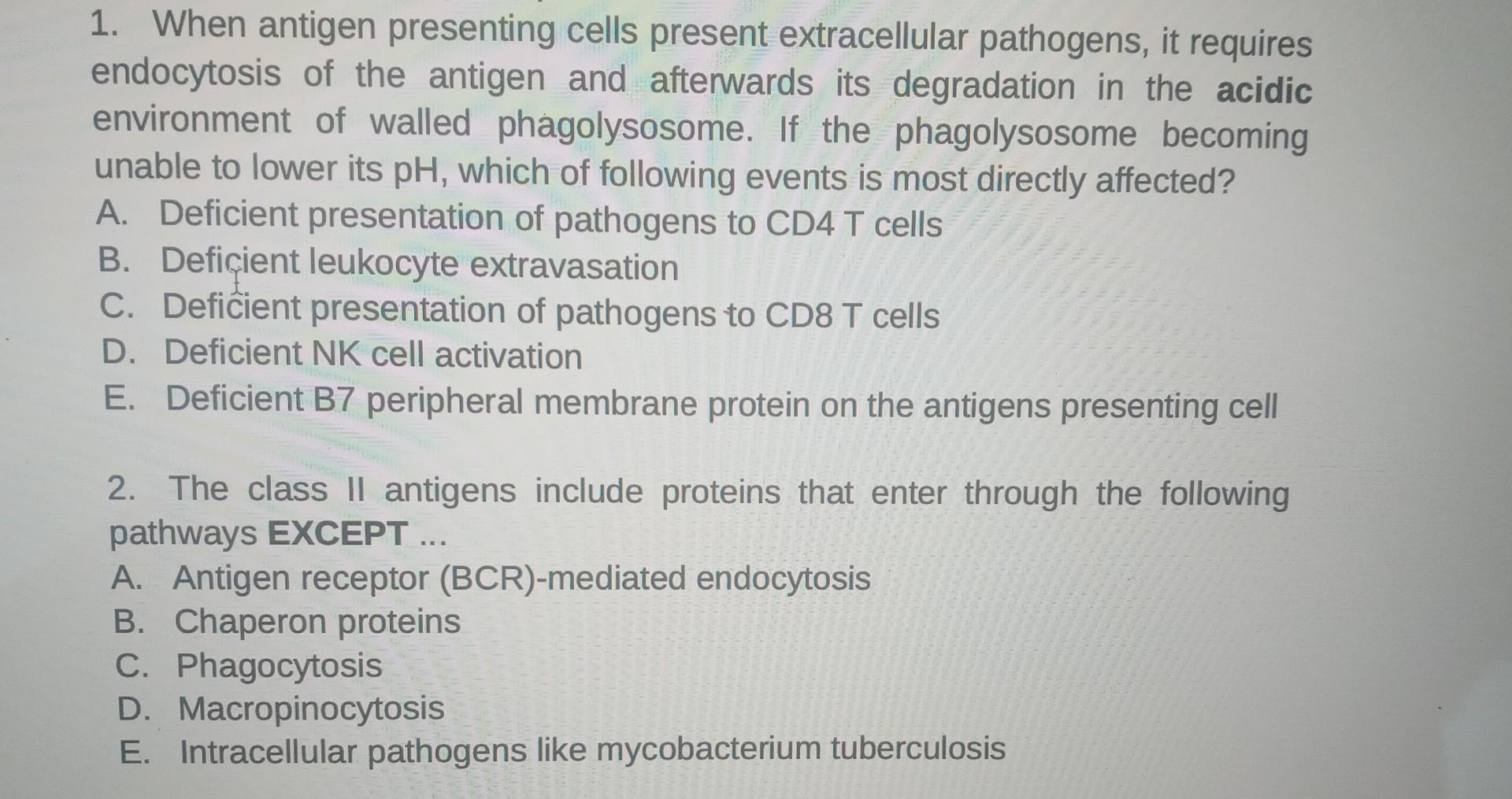 Solved 1. When antigen presenting cells present | Chegg.com
