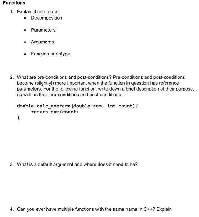 Solved Functions 1. Explain these terms: - Decomposition - | Chegg.com