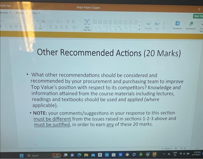 Solved Other Recommended Actions (20 Marks) - What other | Chegg.com