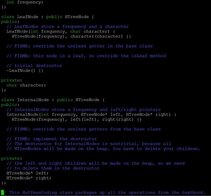 Solved Ifndef Huffmancoding H Define Huffmancoding H