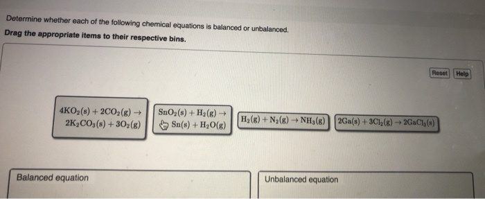 Solved Determine whether each of the following chemical | Chegg.com