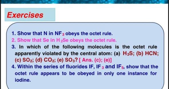 Solved 1. Show that Nin NF3 obeys the octet rule. 2. Show | Chegg.com