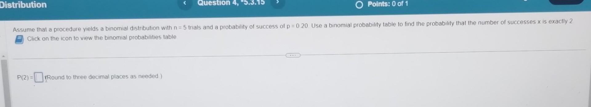 Solved Click on the icon to view the binomial probabilities | Chegg.com
