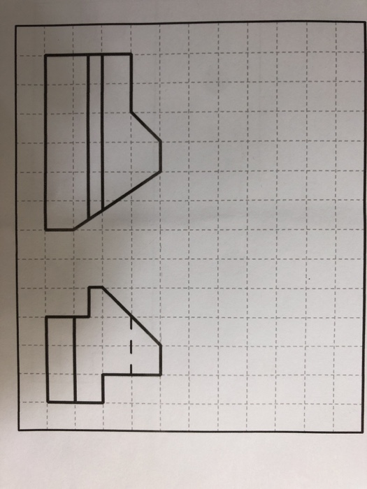 Solved Draw the missing top view given the front and right | Chegg.com
