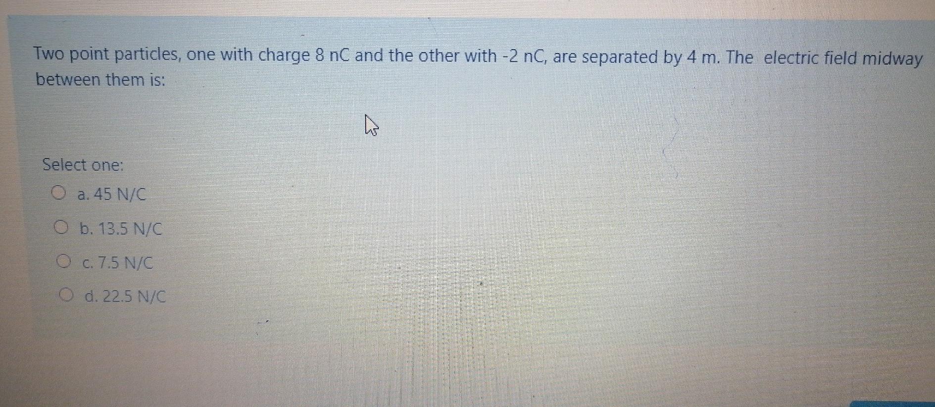 Solved Two point particles, one with charge 8 nC and the | Chegg.com