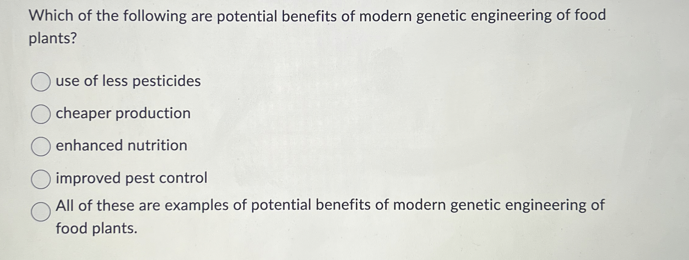 Solved Which of the following are potential benefits of | Chegg.com