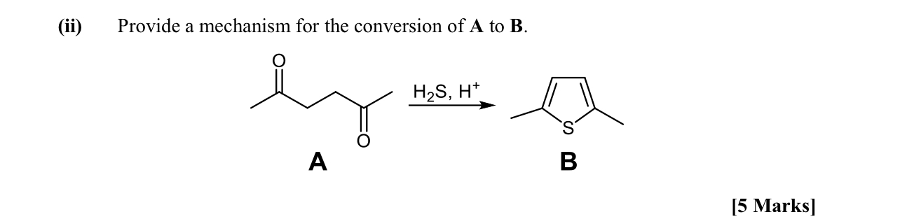 Solved (ii) ﻿Provide a mechanism for the conversion of A ﻿to | Chegg.com
