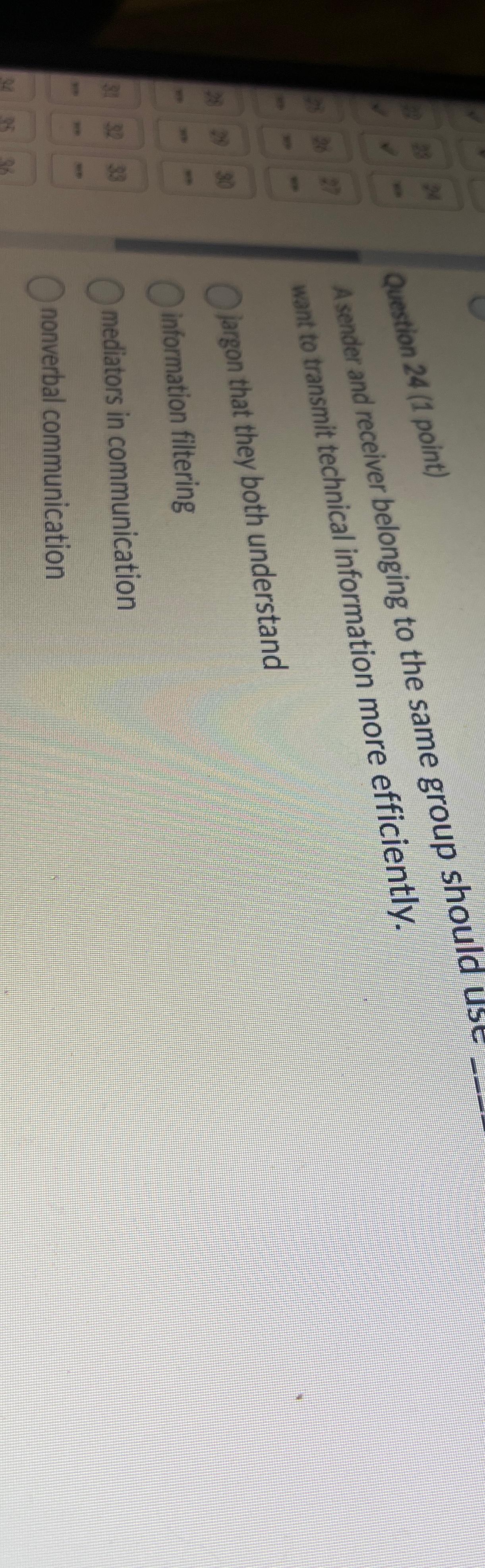 Solved Question 24 (1 ﻿point)A sender and receiver belonging | Chegg.com