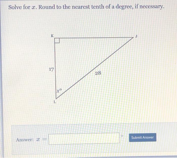 Solved Solve for 2. Round to the nearest tenth of a degree, | Chegg.com