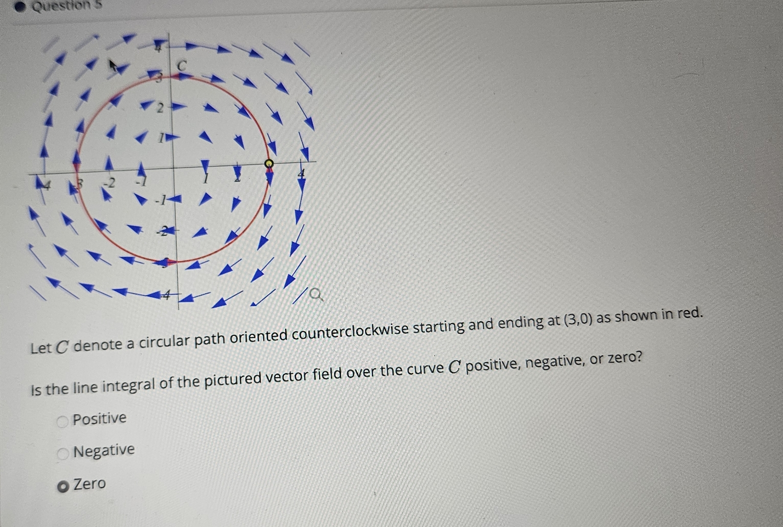 Solved QuestionsLet C ﻿denote a circular path oriented | Chegg.com