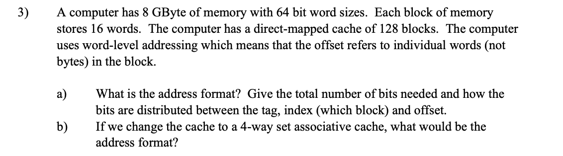 Solved Check the screenshot to solve this question on memory | Chegg.com