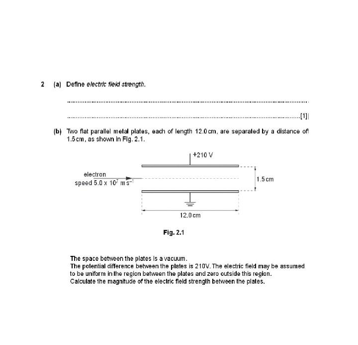 Solved Two flat parallel metal plates, each of length 12.0 | Chegg.com