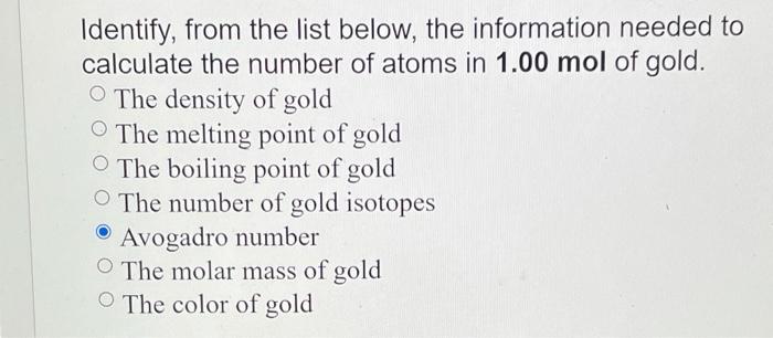 Solved Identify, from the list below, the information needed | Chegg.com