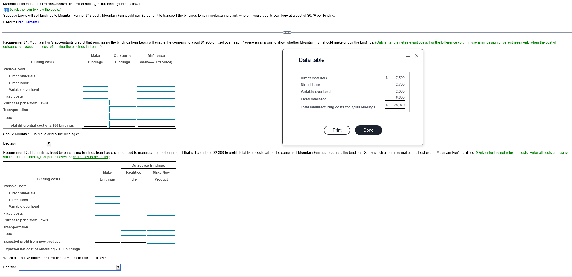 囲 (Click the icon to view the costs.)Read the | Chegg.com