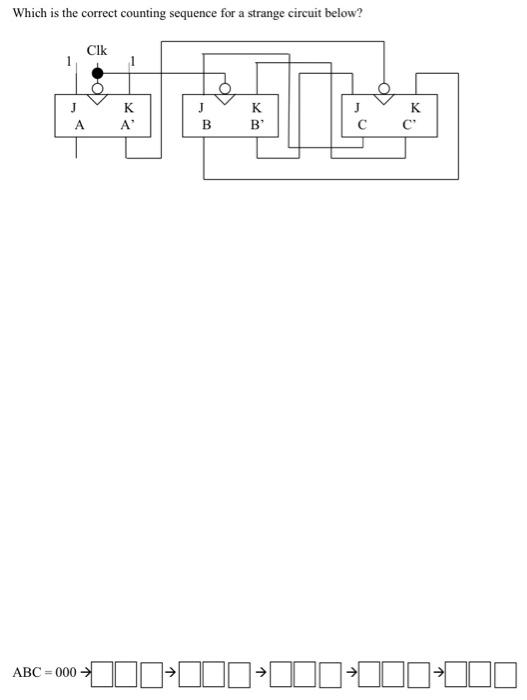 Solved Which is the correct counting sequence for a strange | Chegg.com